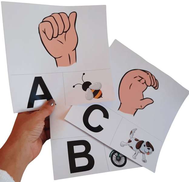 Adesivo de Parede Alfabeto em Libras para Escolas - BmB Terapêuticos