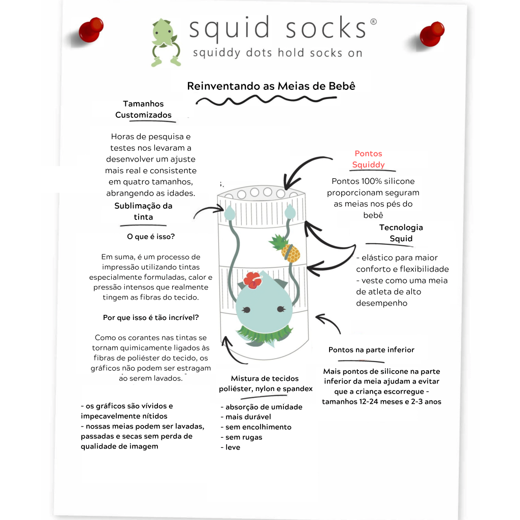 Squid Socks - Meias para Bebês que Não Sai do Pé - BmB Terapêuticos